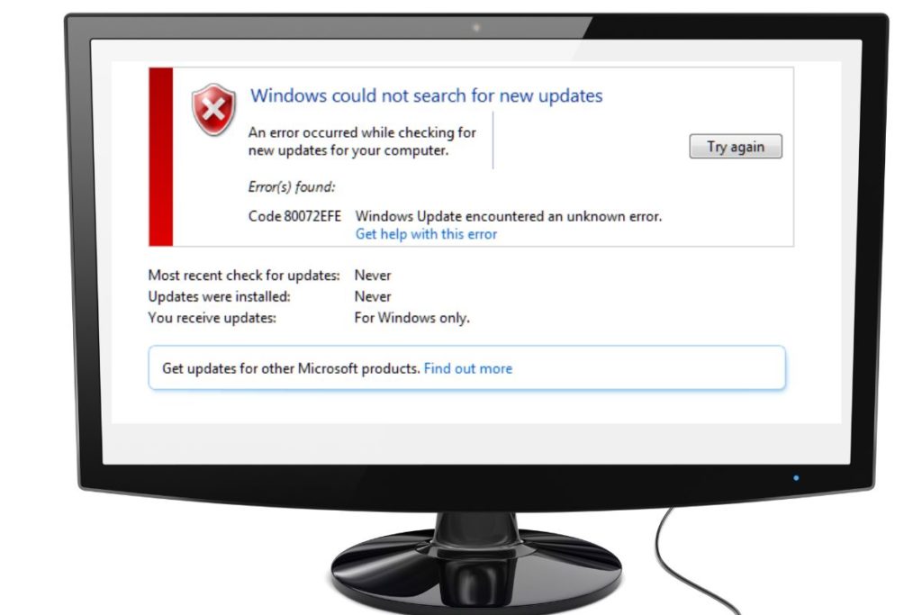 Erreur Windows code 80072efe : Les solutions - AzertyTech